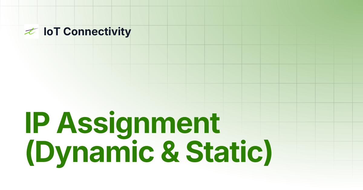 IP Assignment (Dynamic & Static) | IoT Connectivity